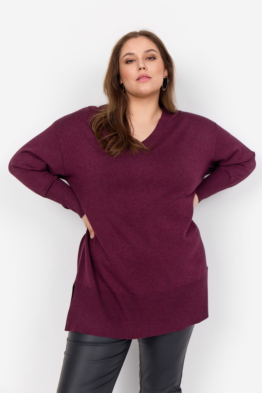 WA-SAMANDA 13 Pullover in Bordeaux from Wasabi Concept | Wasabiconcept.com