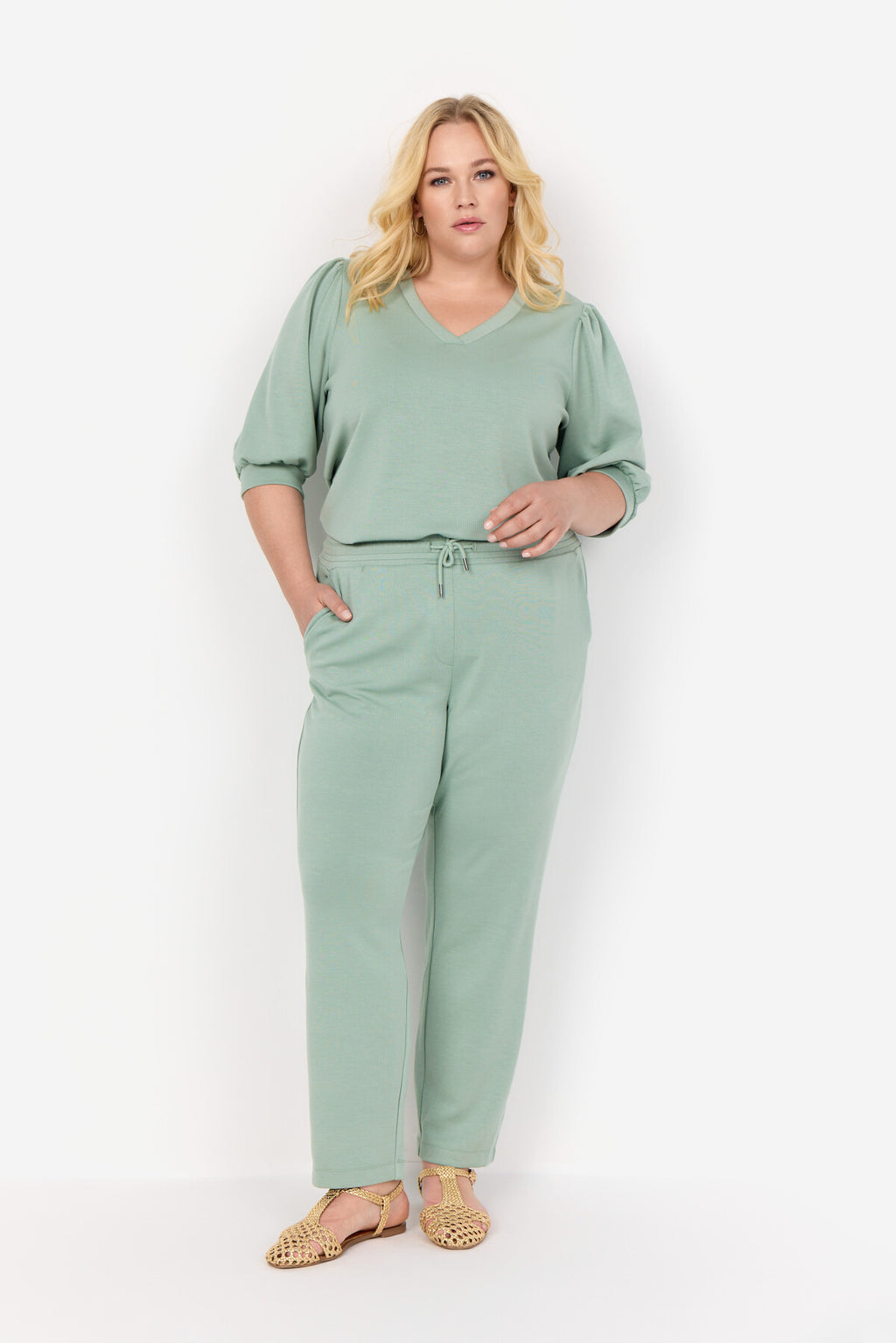 WA-SABINA 31 Pants in Light green from Wasabi Concept | Wasabiconcept.com